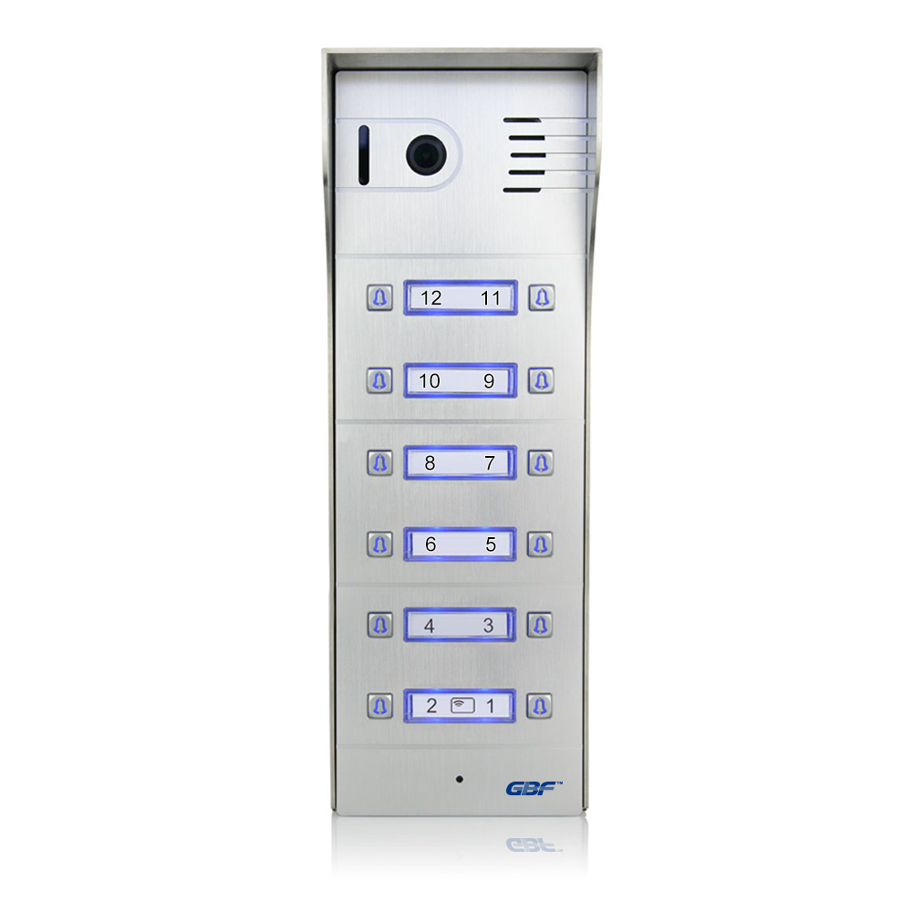 GBF Smart Video IP Door Station/Intercom (PL963PM12U-POE) For 12 units ...